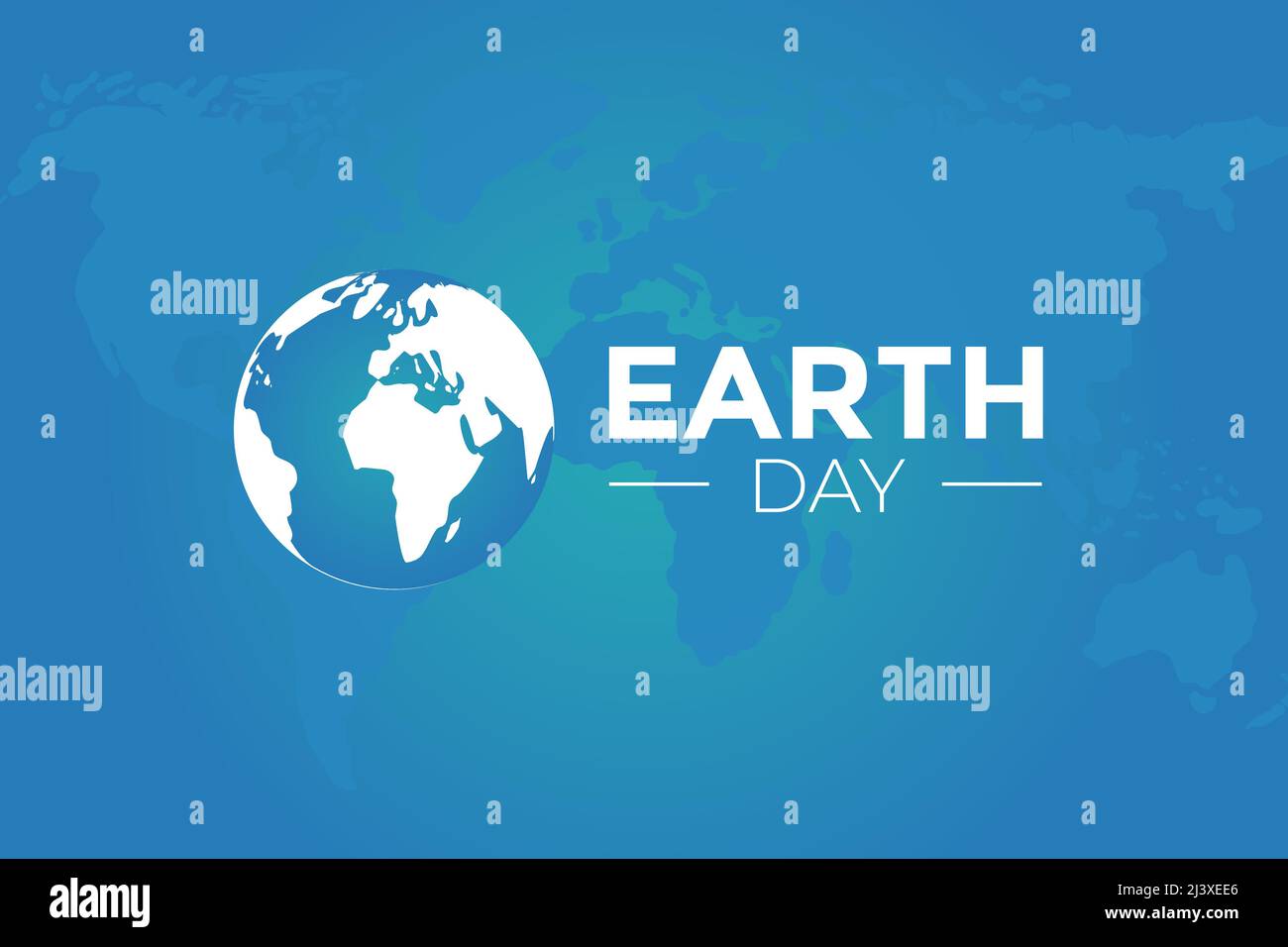 Blue Earth Day Vector Illustration Background with Globe Stock Vector ...