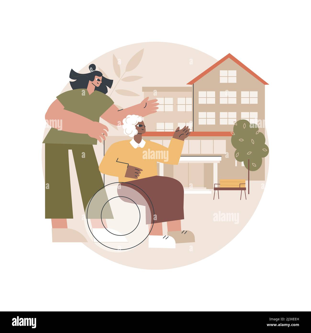 Nursing home abstract concept vector illustration. Nursing facility ...