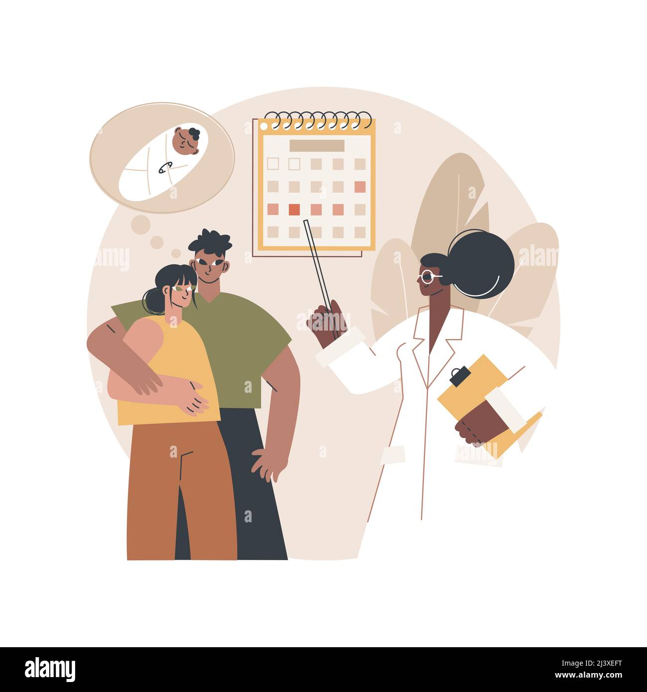 Family planning abstract concept vector illustration. Reproductive ...