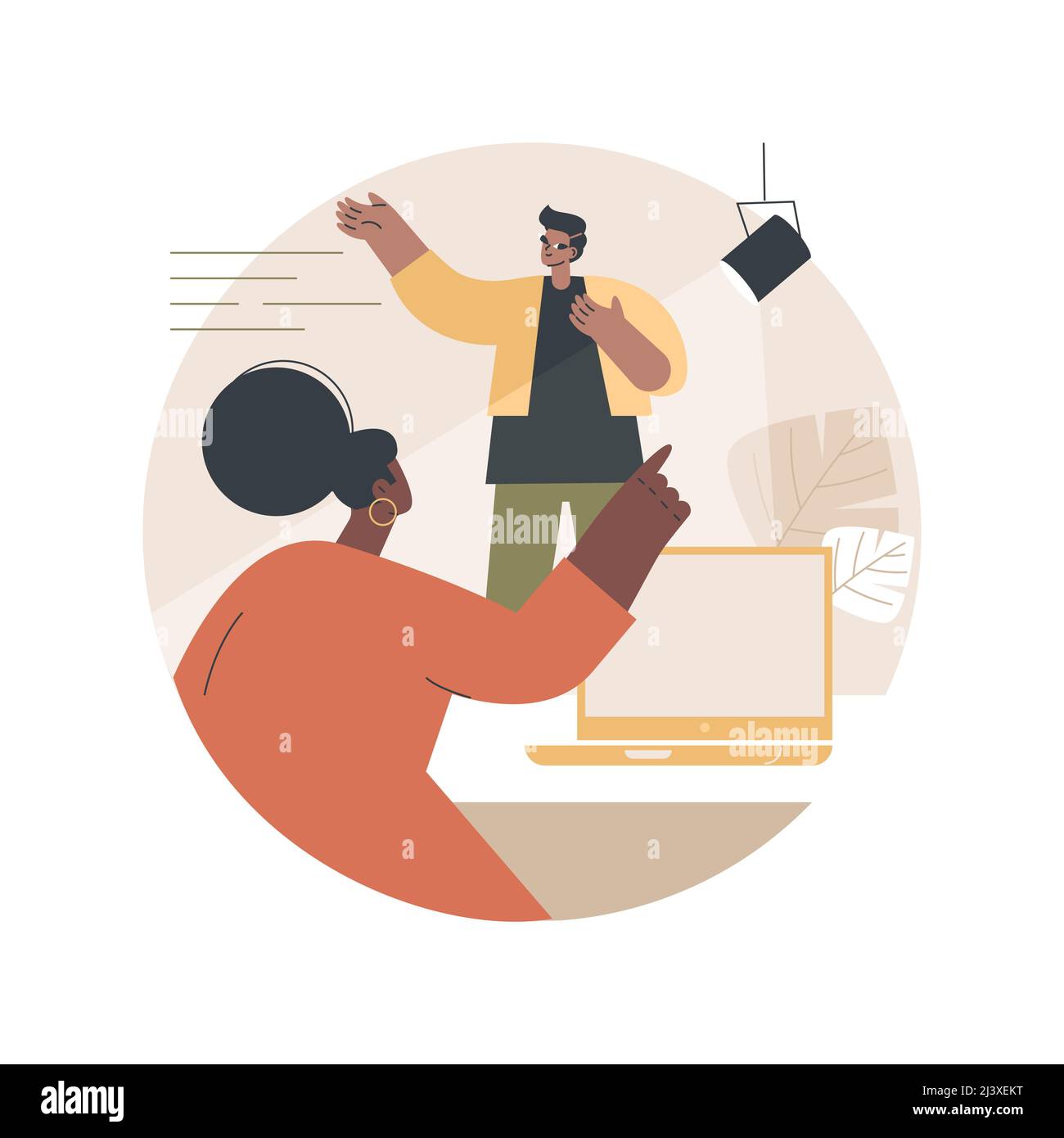 Role audition abstract concept vector illustration. Actor audition ...