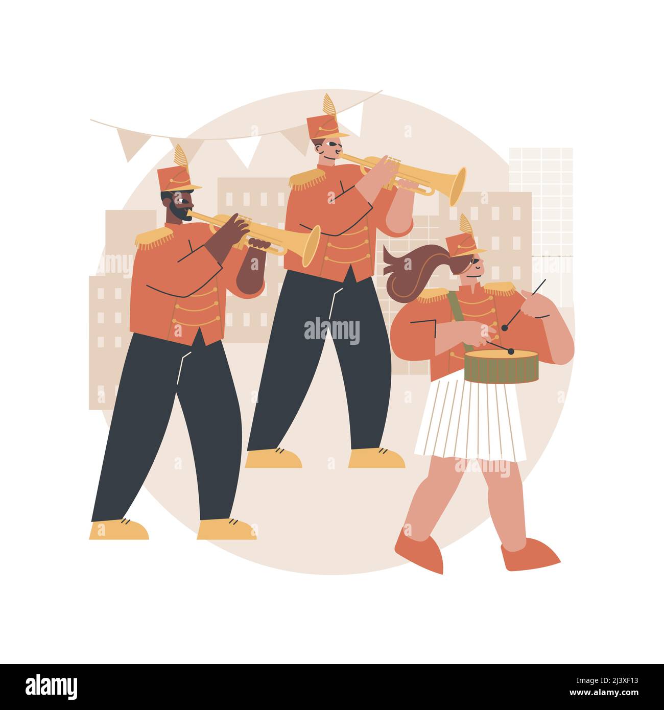 Parade abstract concept vector illustration. National holiday parade ...