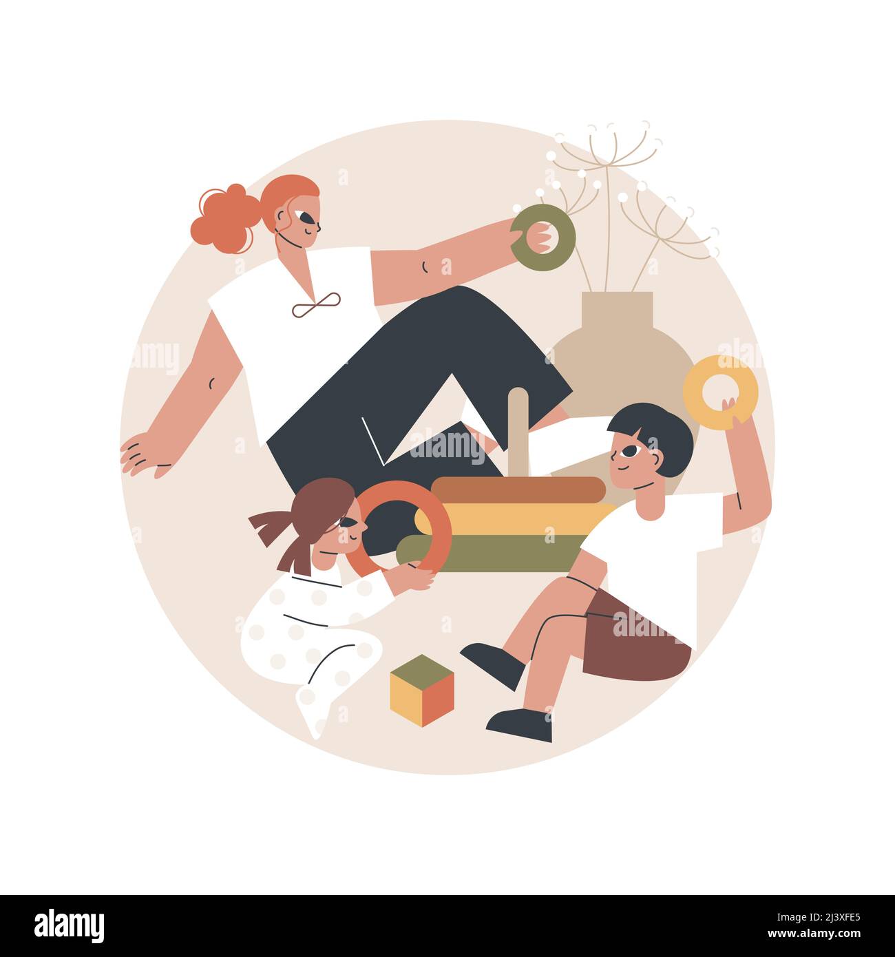 Kindergarten abstract concept vector illustration. Child daycare ...