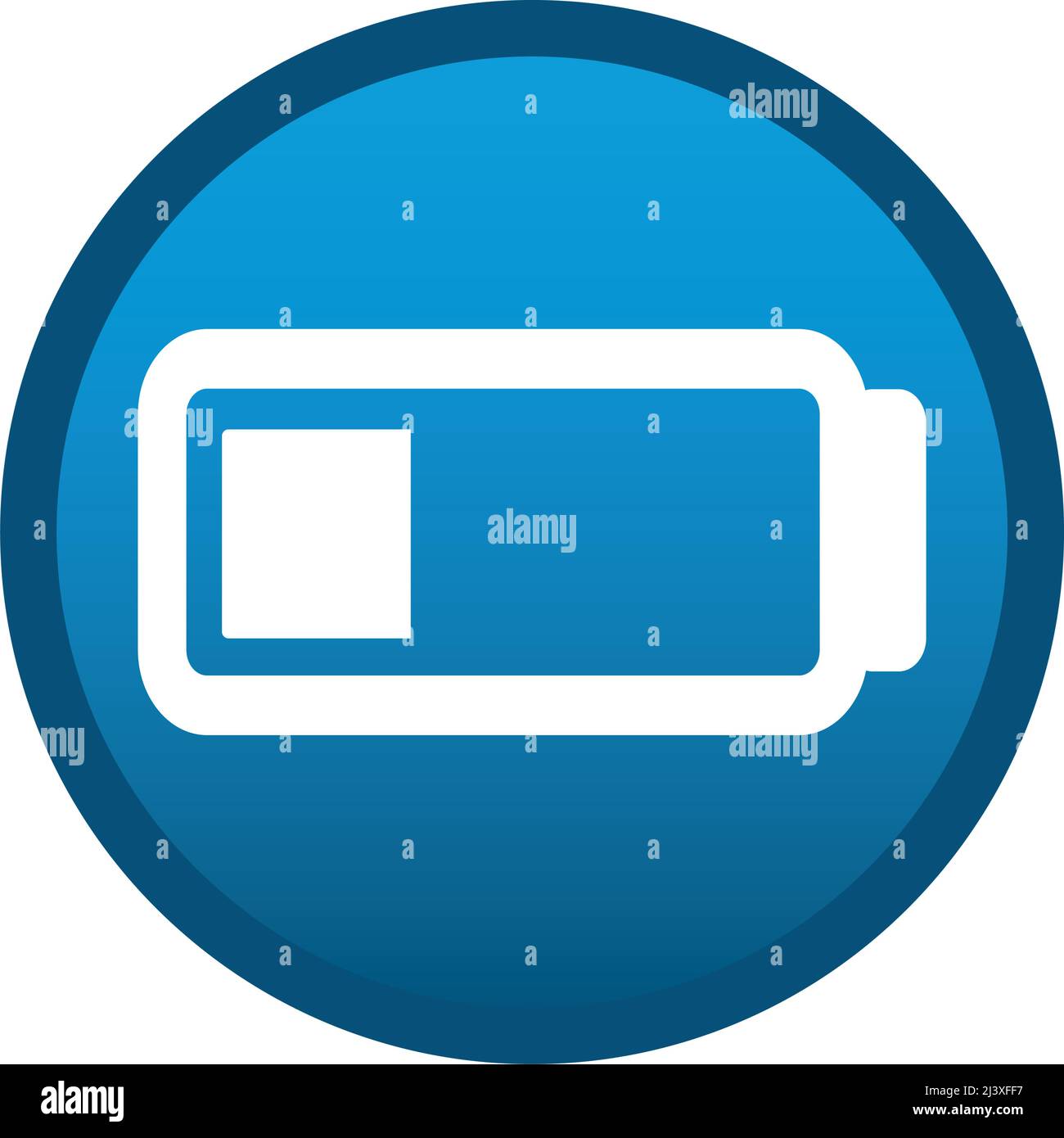 Charging round media icon on white background - Vector illustration ...