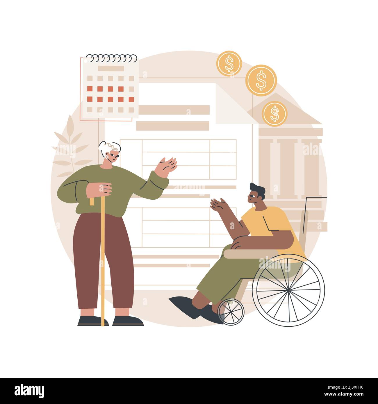 Social security abstract concept vector illustration. Social security ...