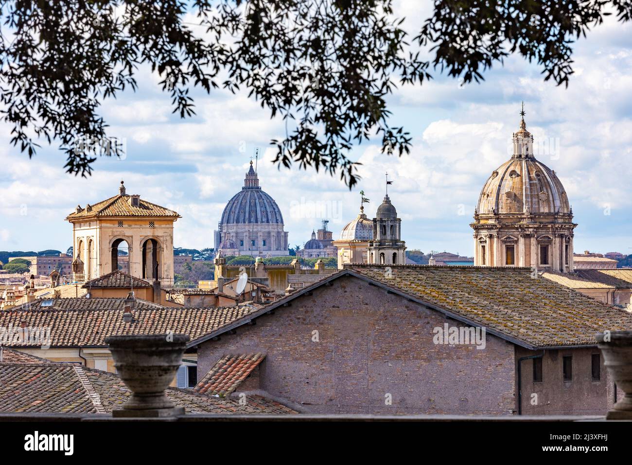 Landscape from Capitol terrace on roofs and churches of the ancient ...