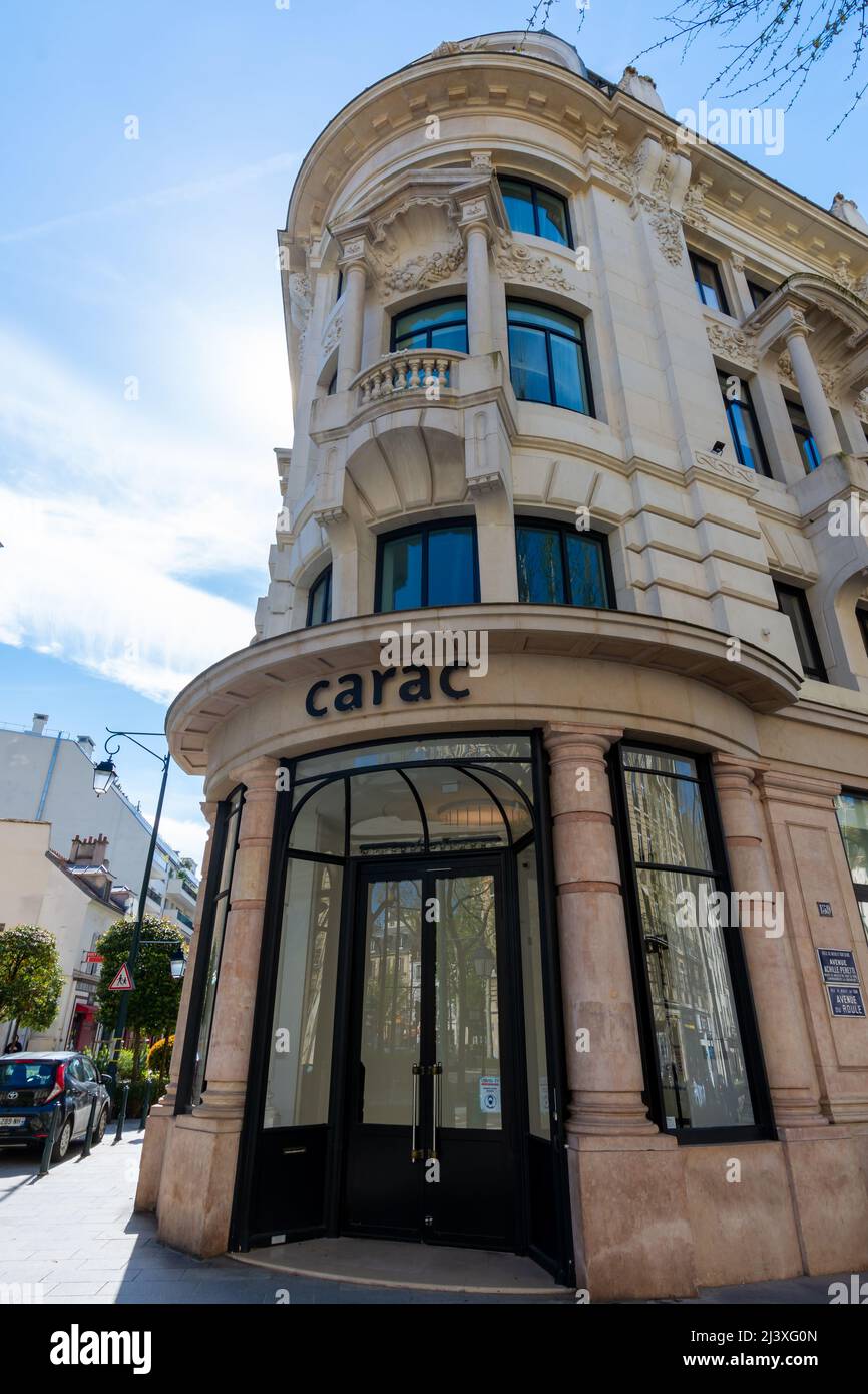 Exterior view of the headquarters of Carac, a French mutual savings ...