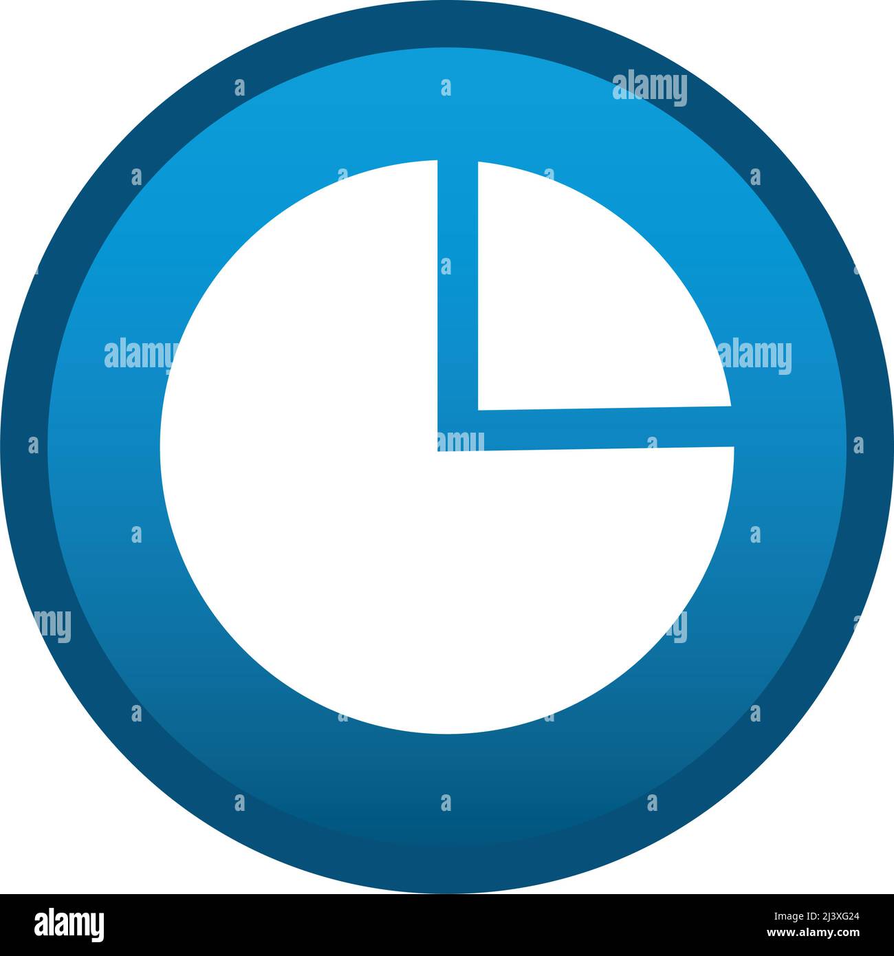 Round media statistic circle icon on white background - Vector ...