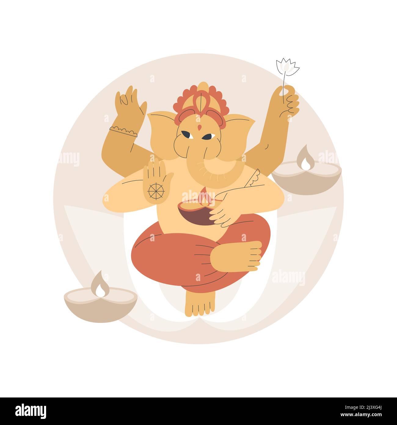 Hinduism abstract concept vector illustration. Indian oldest religion ...