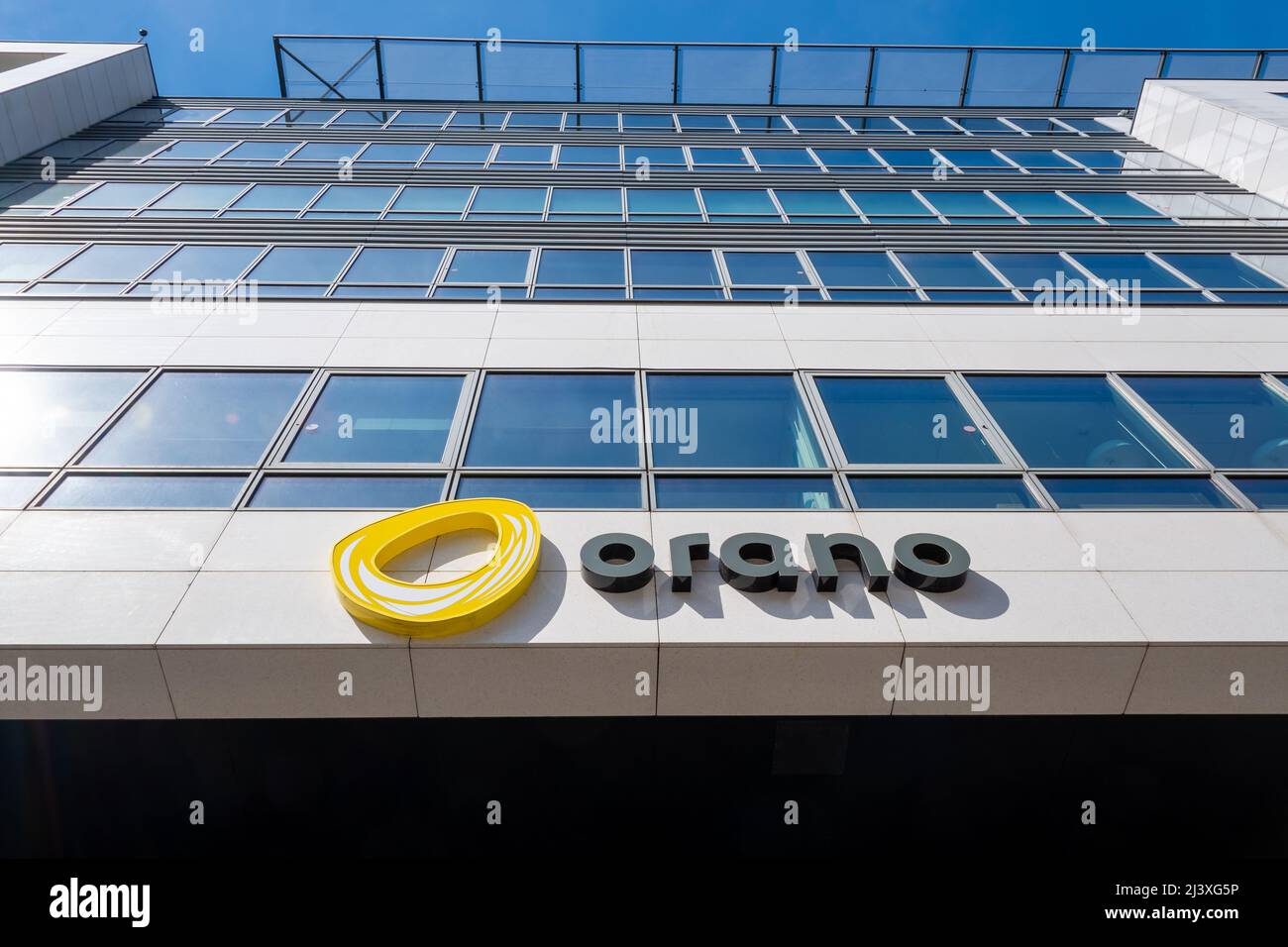 Exterior view of the headquarters building of Orano (formerly Areva), a ...