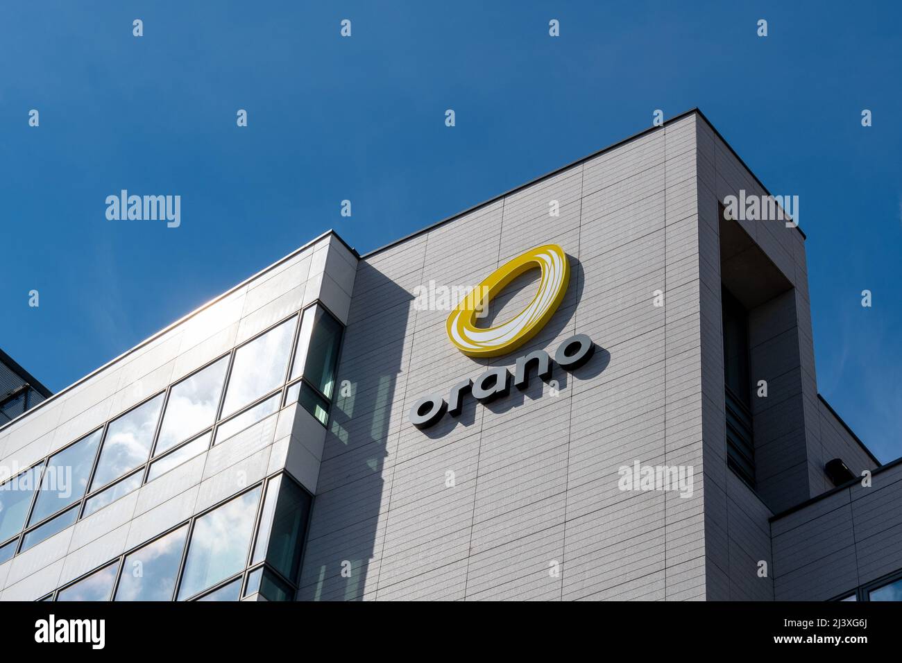 Exterior view of the headquarters building of Orano (formerly Areva), a ...