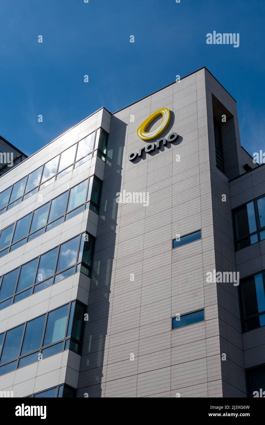 Exterior view of the headquarters building of Orano (formerly Areva), a ...