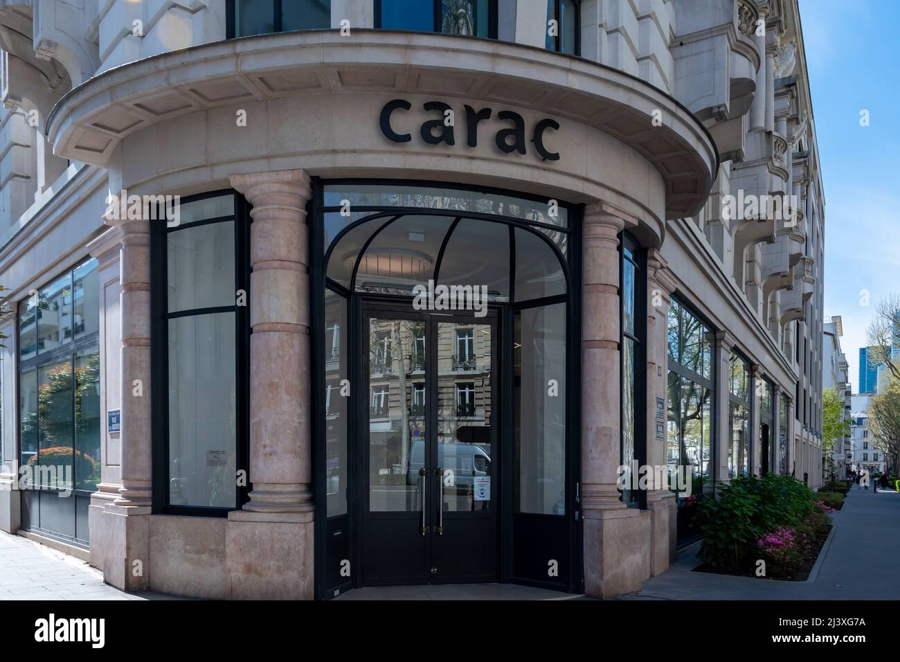 Exterior view of the headquarters of Carac, a French mutual savings ...