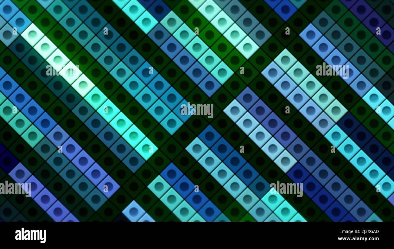 Constructor in abstraction. Motion. Bright figures of different colors ...