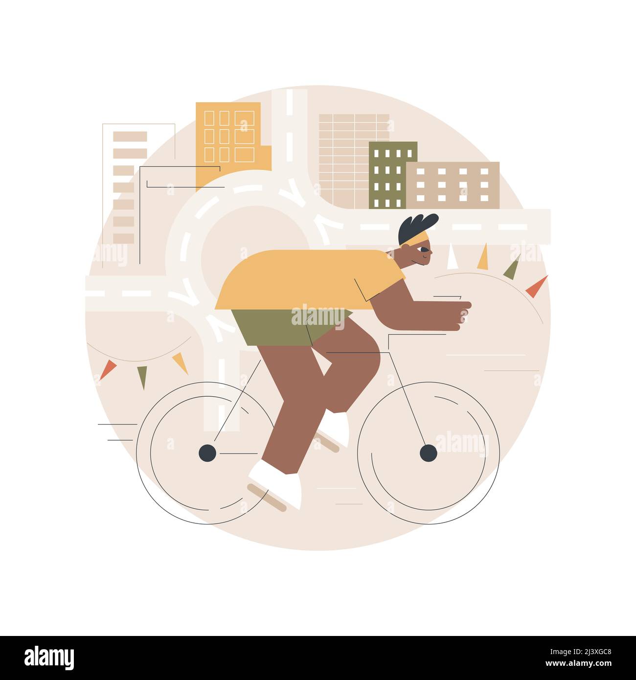 Road bicycle abstract concept vector illustration. extreme bike, urban ...