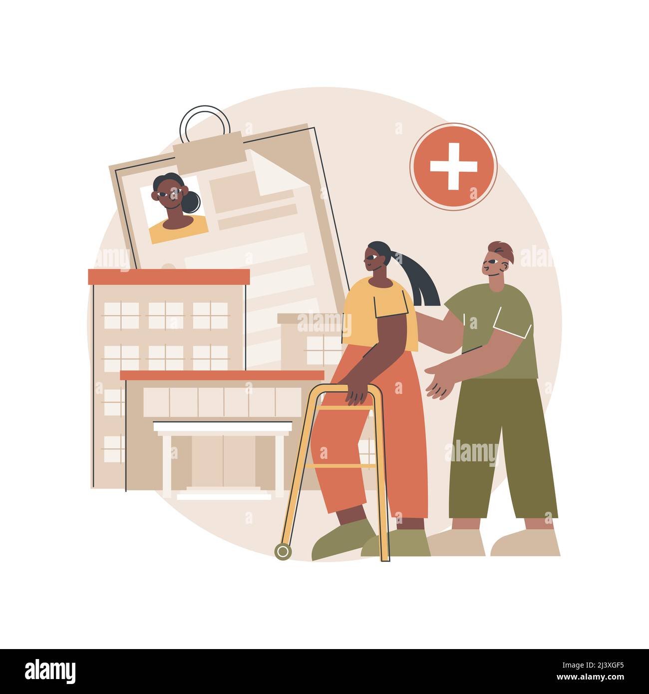Rehabilitation Hospital Abstract Concept Vector Illustration Rehab