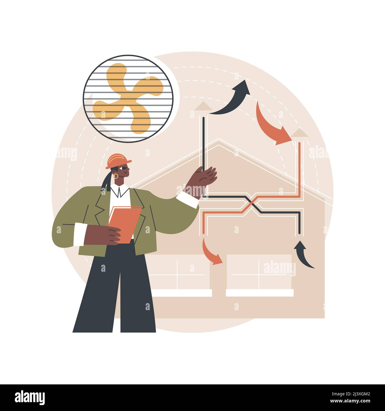 Ventilation system abstract concept vector illustration. Mechanical ...