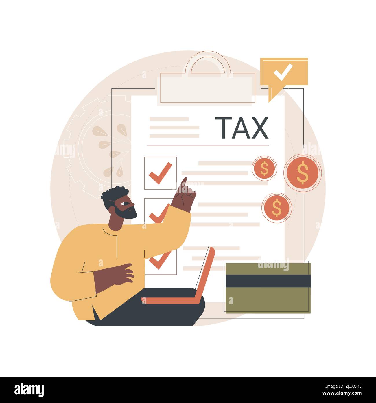 Personal income tax abstract concept vector illustration. Budget ...