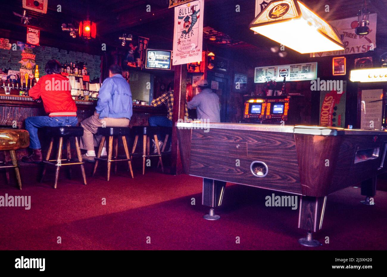 Interior of a working-class pub in rural Oregon showing support for the ...