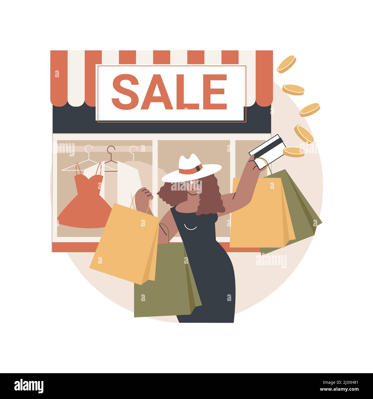 Overspending abstract concept vector illustration. Budget planning ...