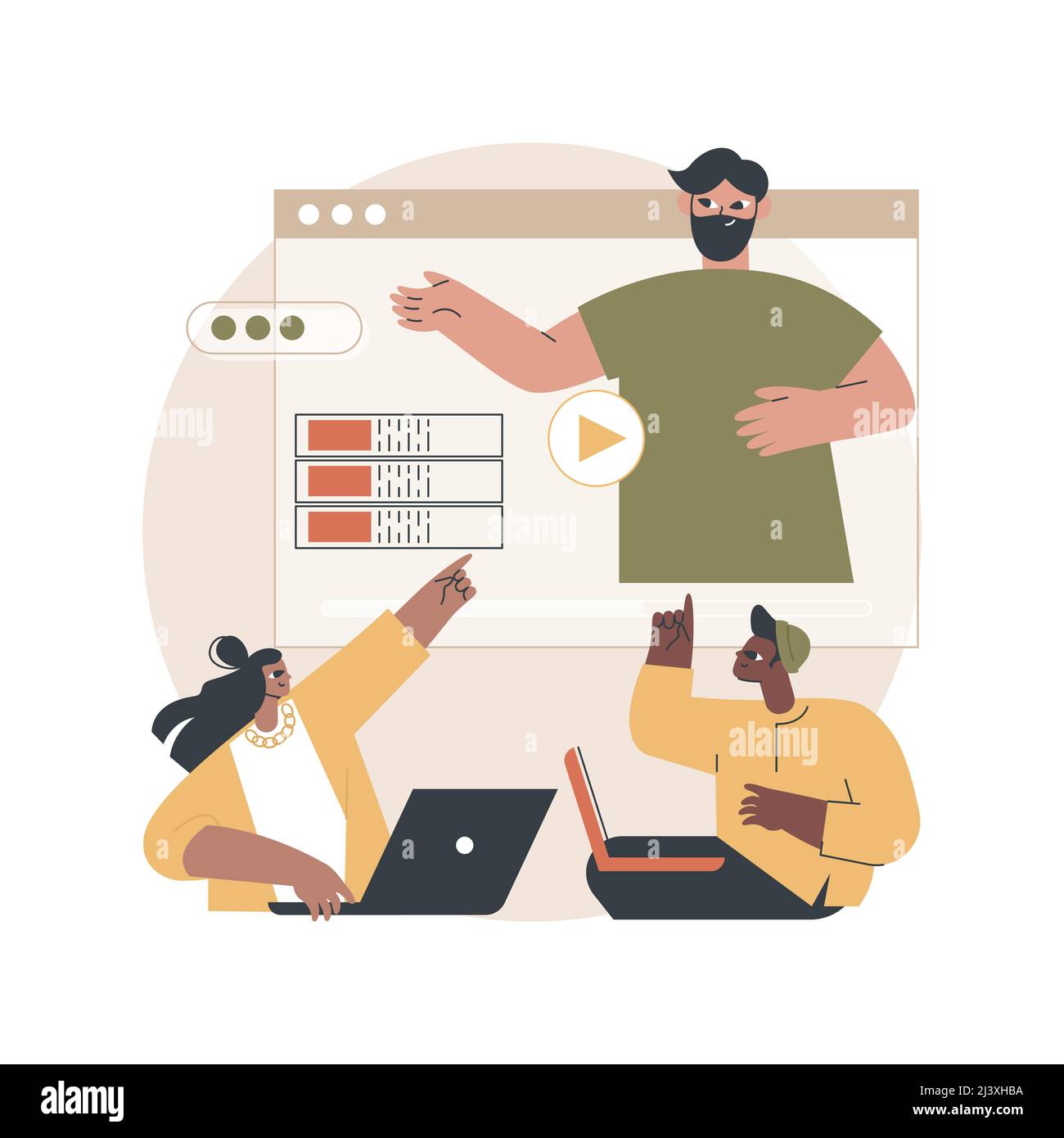 Online big data courses abstract concept vector illustration. Big data ...