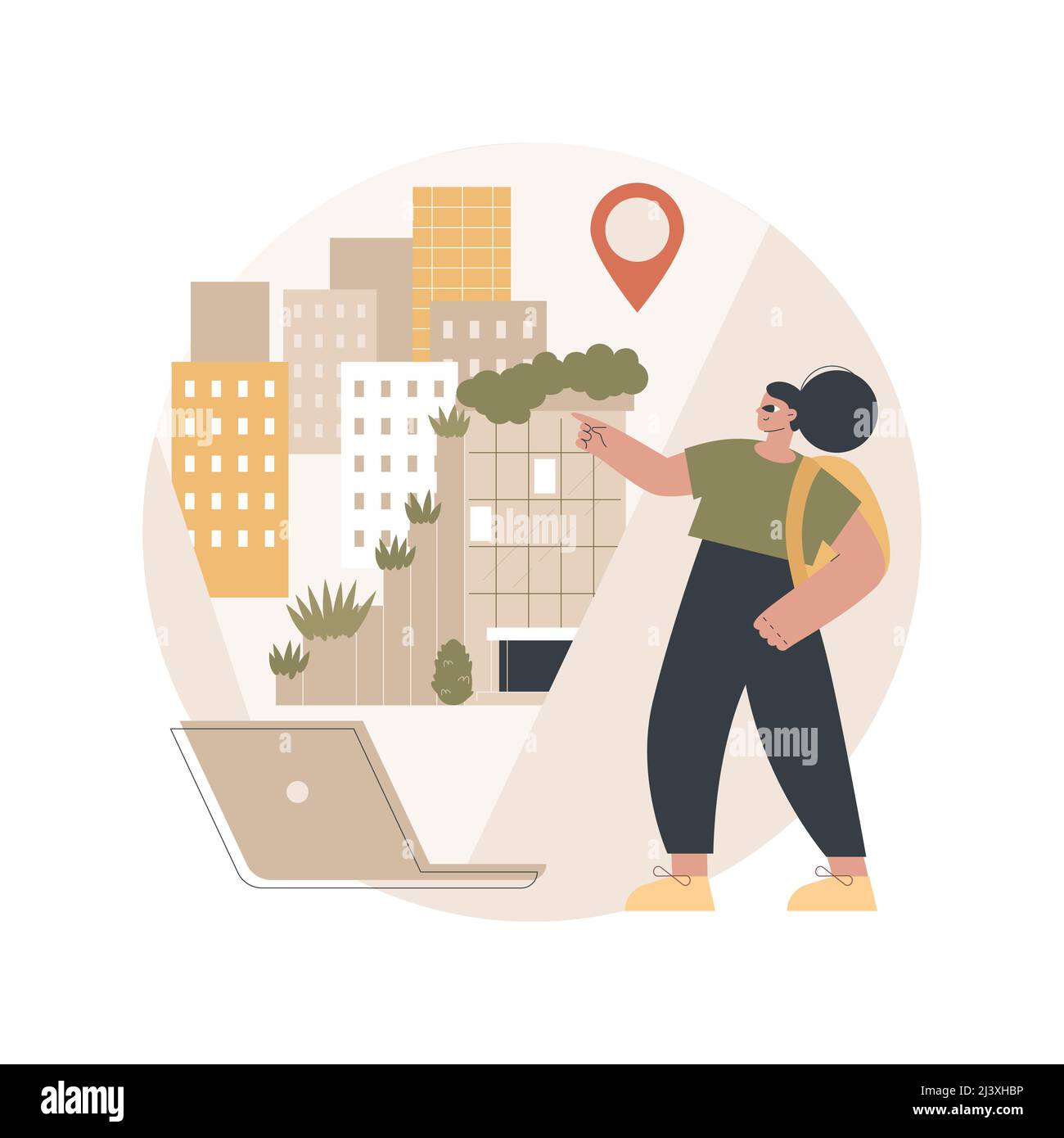 Interactive design visualization abstract concept vector illustration ...
