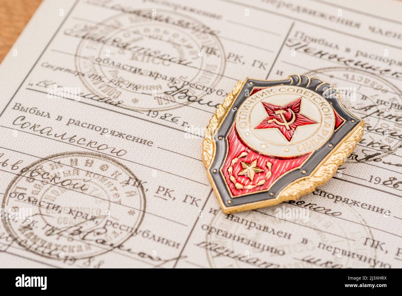 Excellent worker of the soviet army hi-res stock photography and images ...