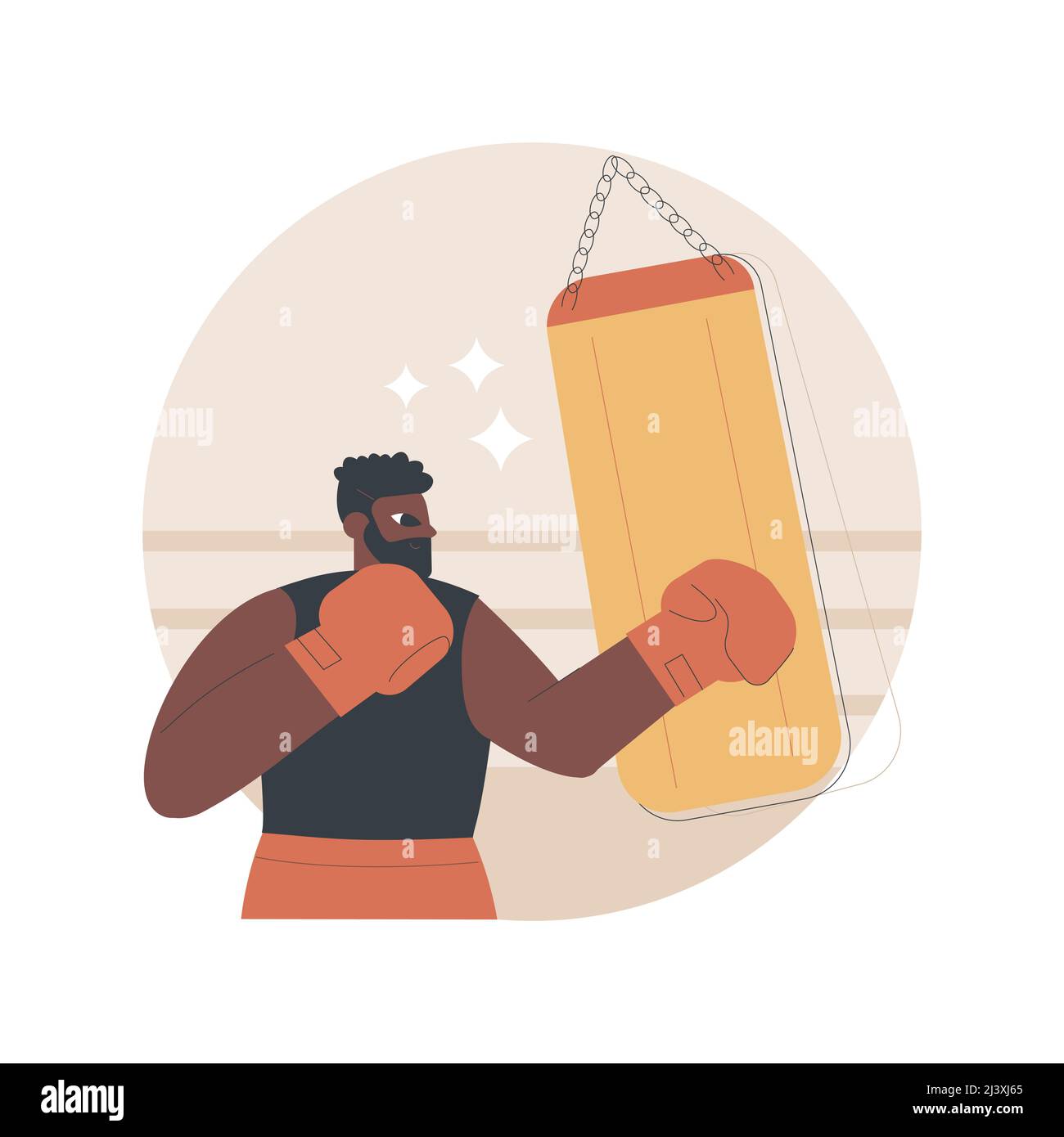 Boxing abstract concept vector illustration. Martial arts, combat sport ...