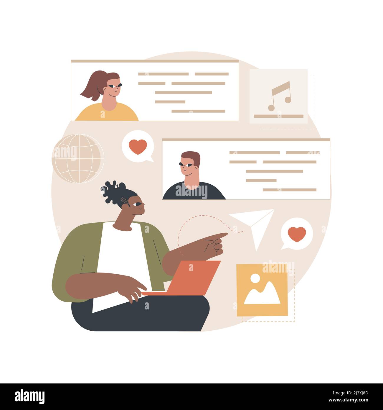 Topic of conversation Stock Vector Images - Alamy