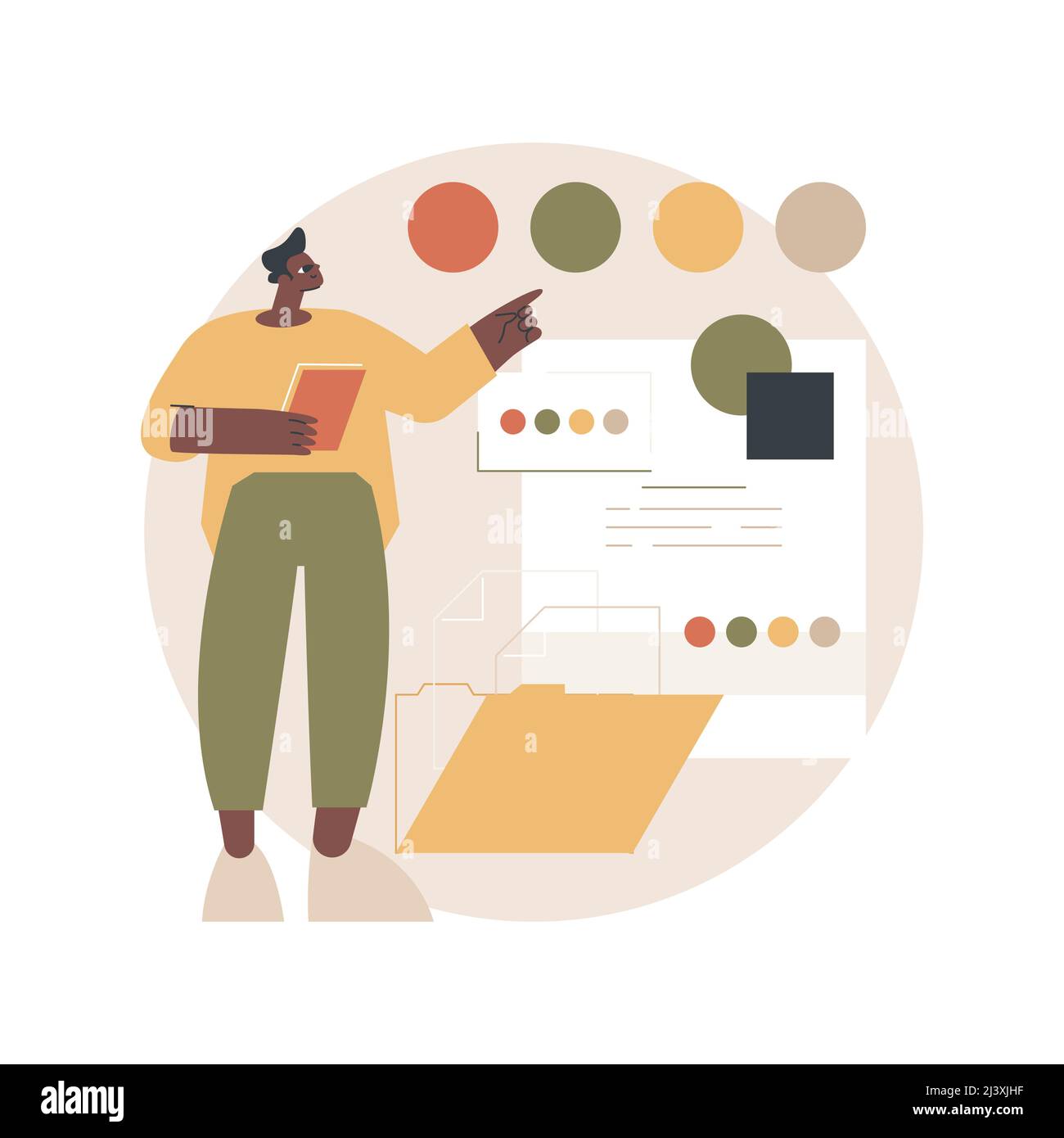 Company branding abstract concept vector illustration. Branding agency ...