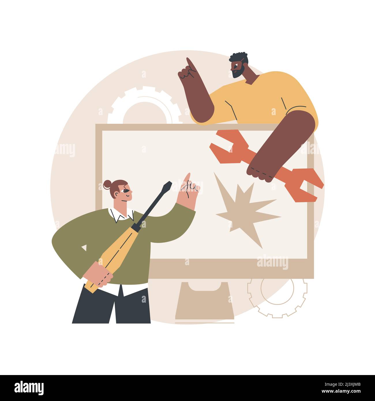 Computer service abstract concept vector illustration. Electronic ...
