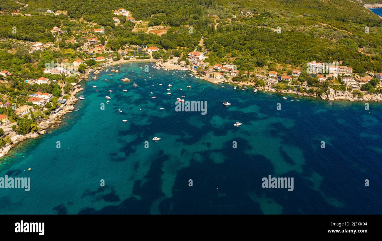 Aerial View of Molunat Bay, Dubrovnik, Croatia Stock Photo - Alamy