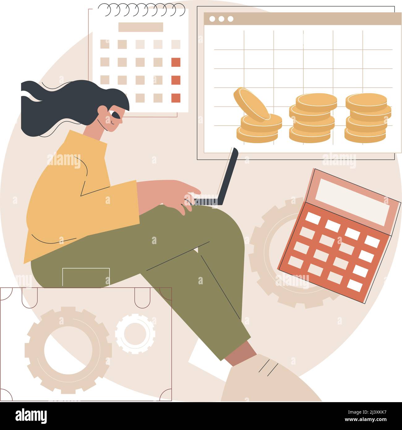 Budget planning abstract concept vector illustration. Balanced budget ...