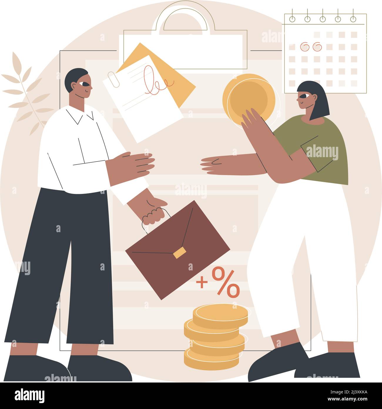 Promissory note abstract concept vector illustration. Commercial paper ...