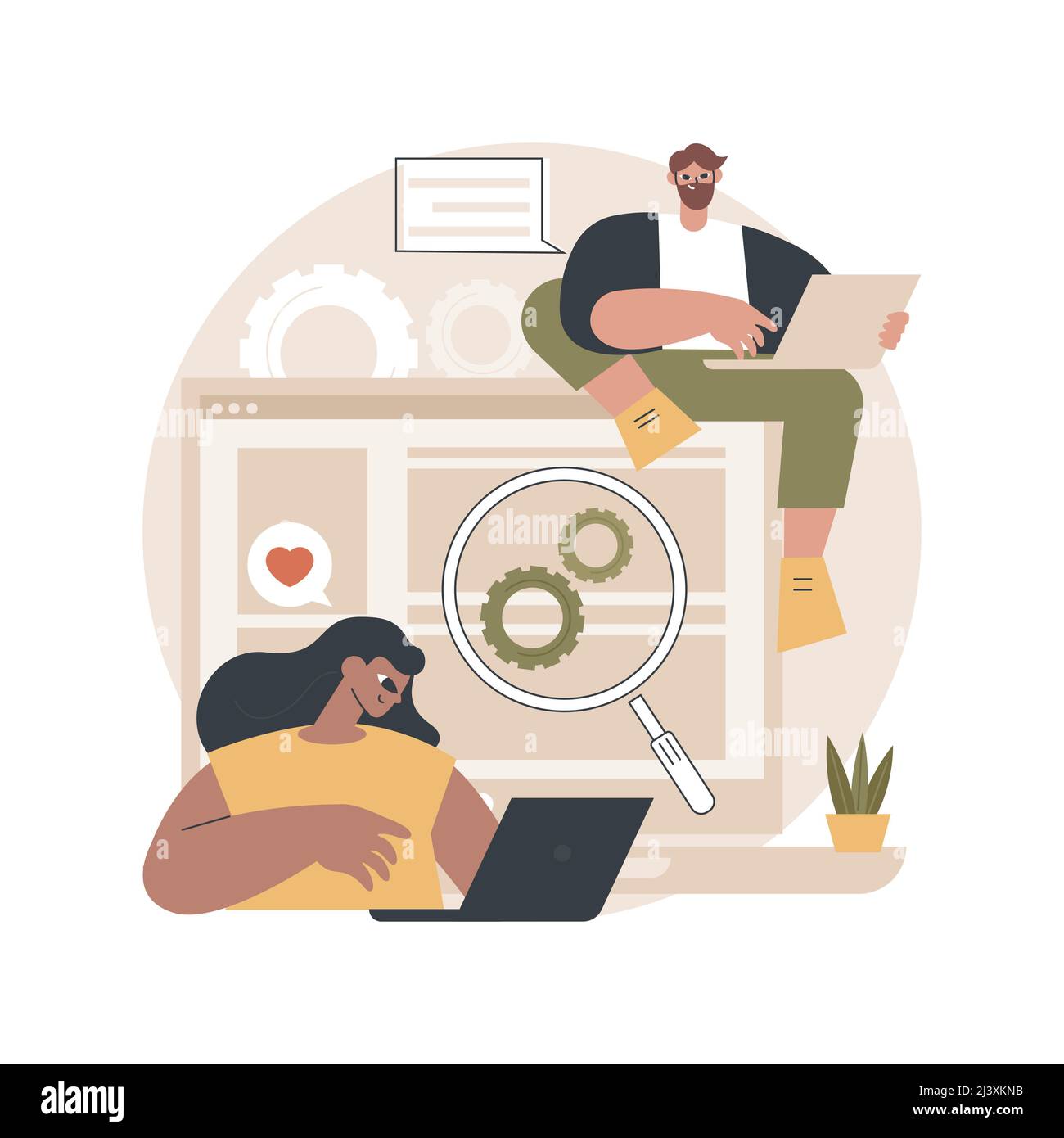 User research abstract concept vector illustration. Design project ...