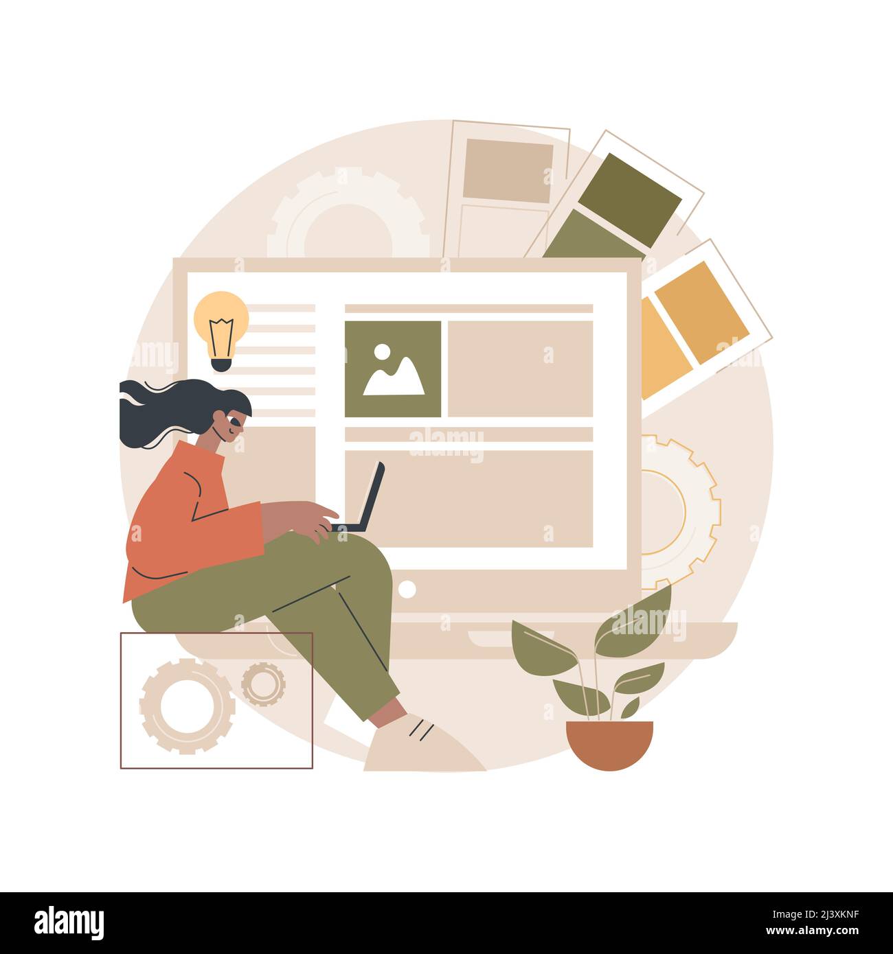Interface design abstract concept vector illustration. User interface ...