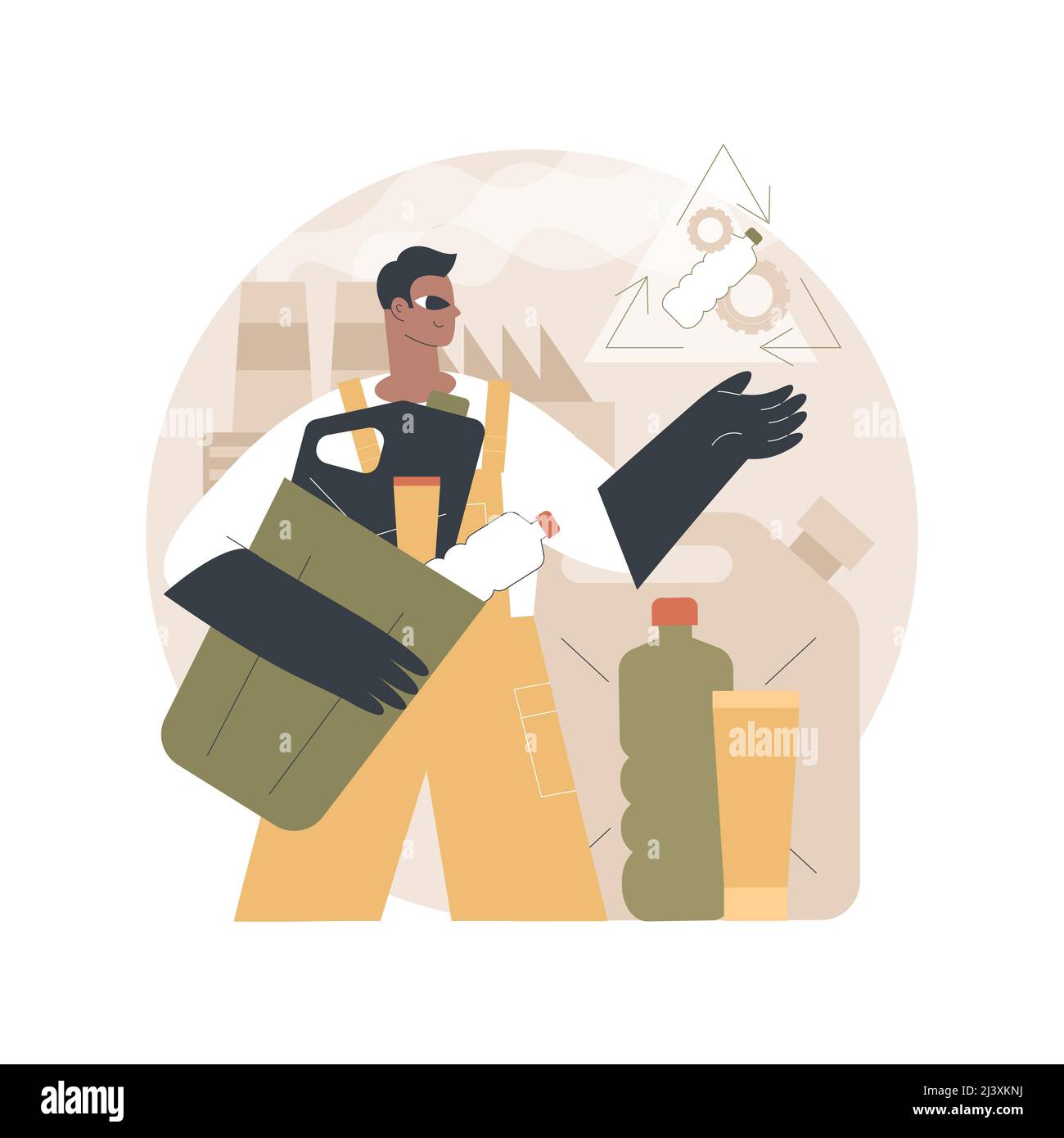 Industrial processing solid waste Stock Vector Images - Alamy