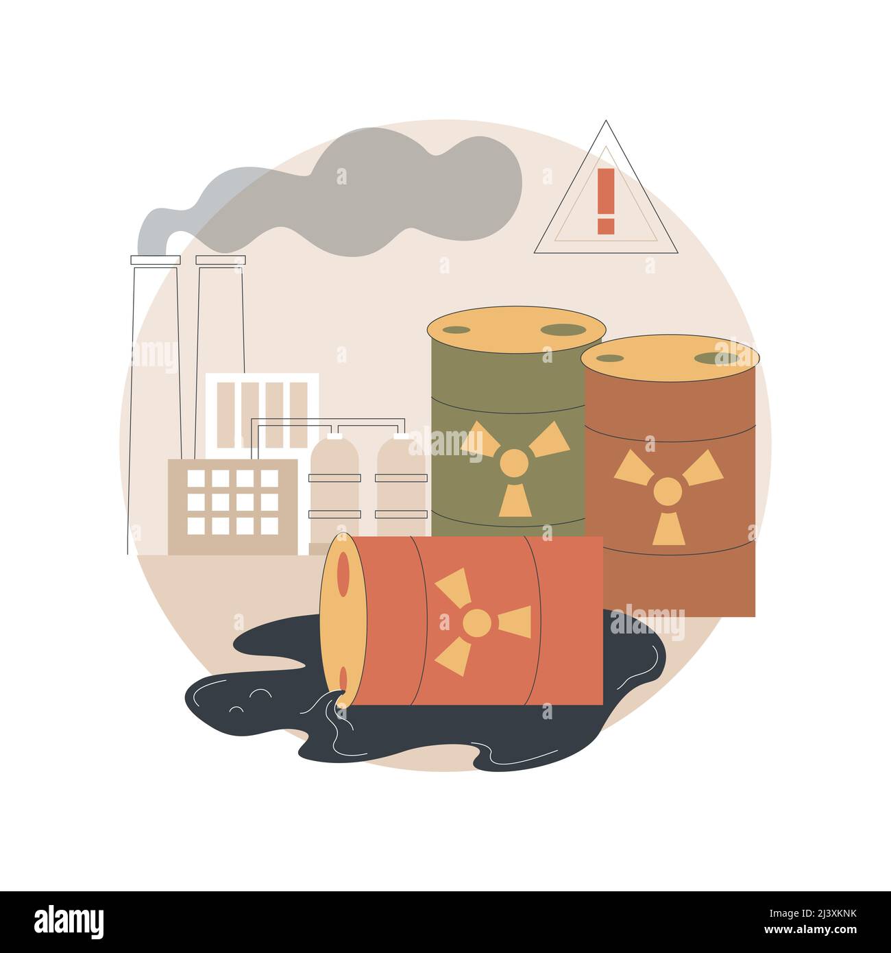 Radioactive pollution abstract concept vector illustration. Radioactive ...