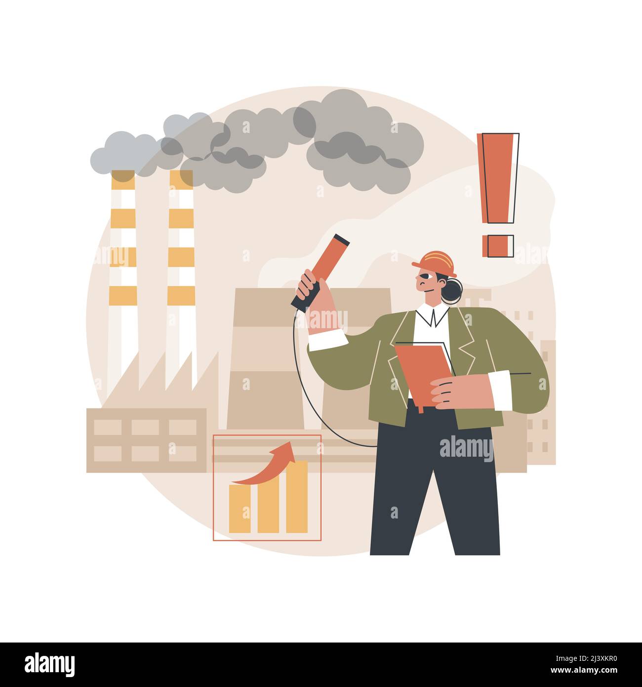 Air Quality Control Abstract Concept Vector Illustration Environmental