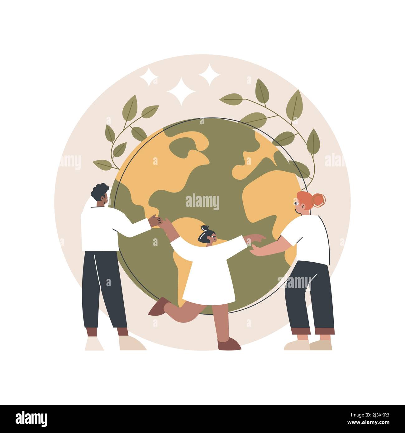 Earth Day abstract concept vector illustration. World earth day ...