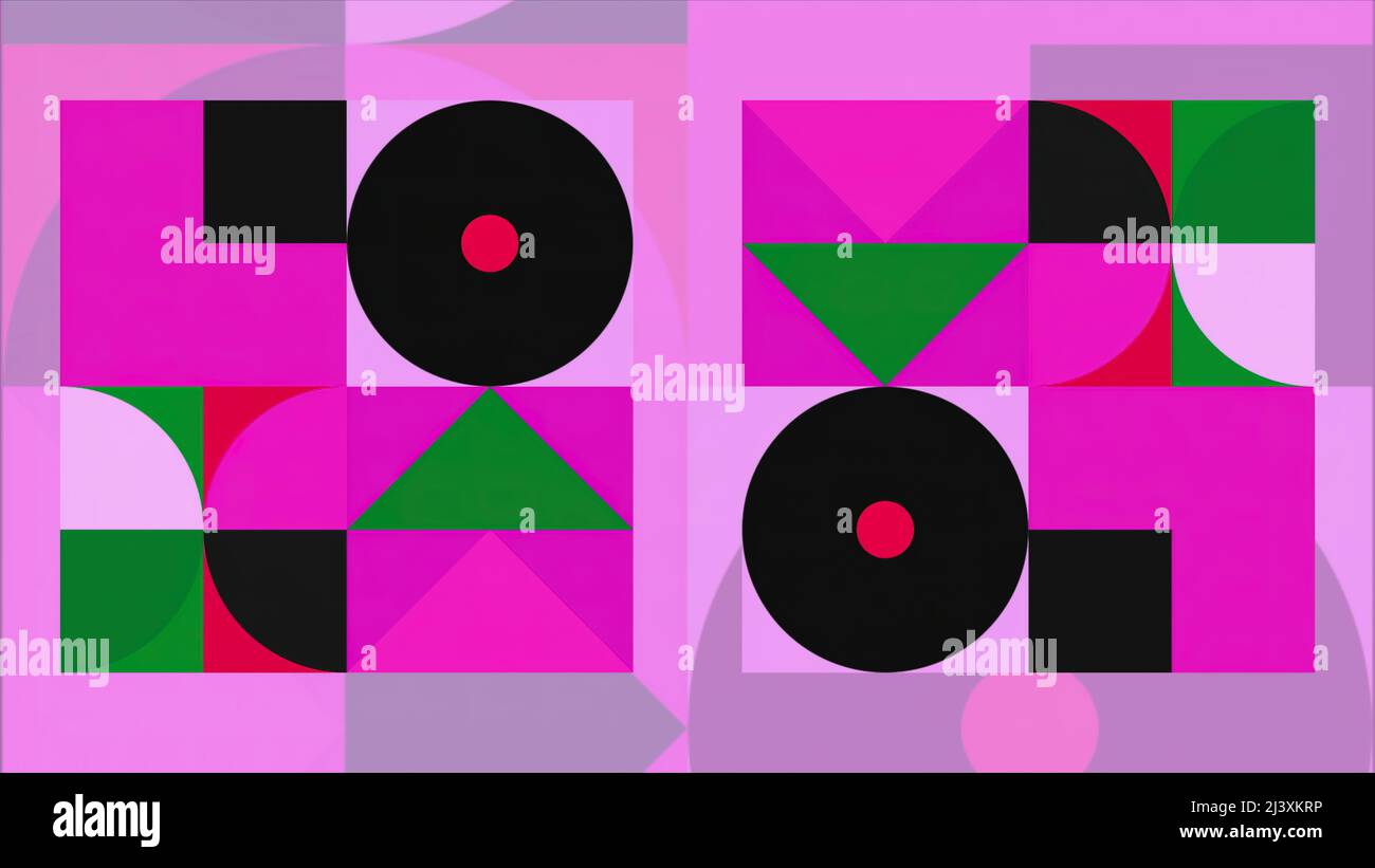 Purple and yellow abstraction. Motion. Geometric shapes in bright ...