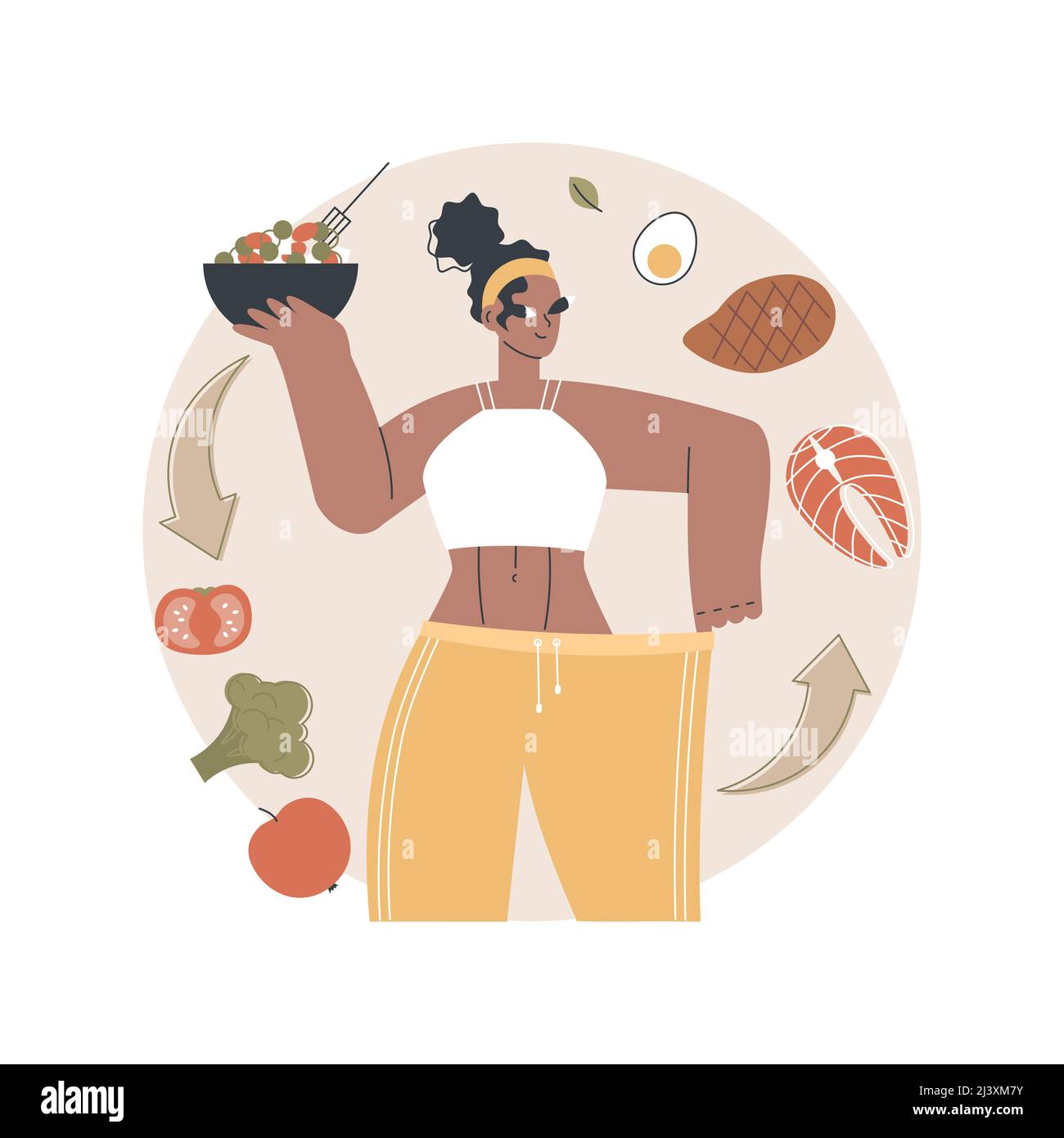 Carb cycling abstract concept vector illustration. Eating habits ...