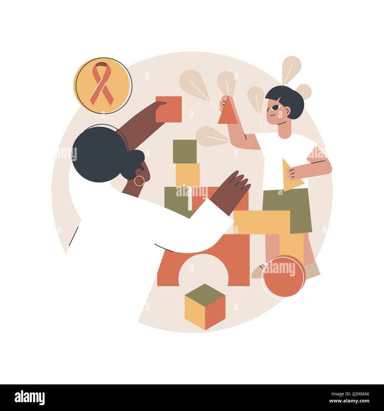 Autism treatment abstract concept vector illustration. Autism therapy ...