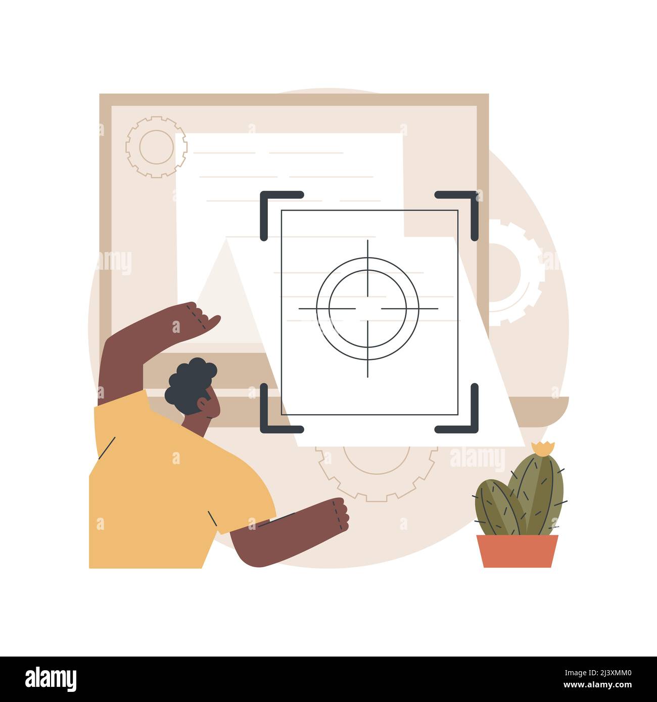 Vision and scope document abstract concept vector illustration. Vision ...