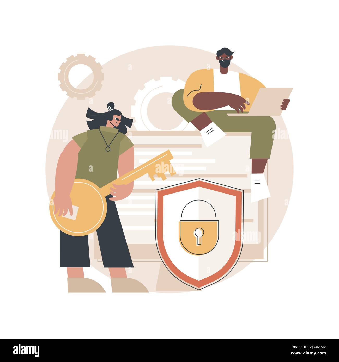 Information privacy abstract concept vector illustration. Data privacy ...