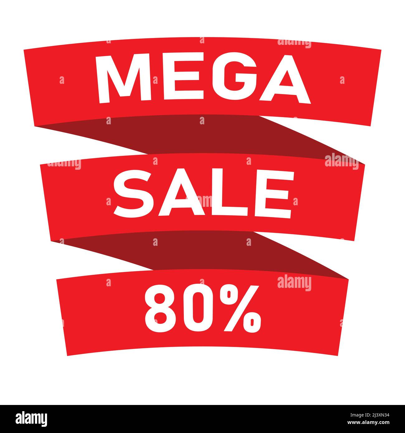 Sale - red folded ribbon banner Stock Vector Image & Art - Alamy