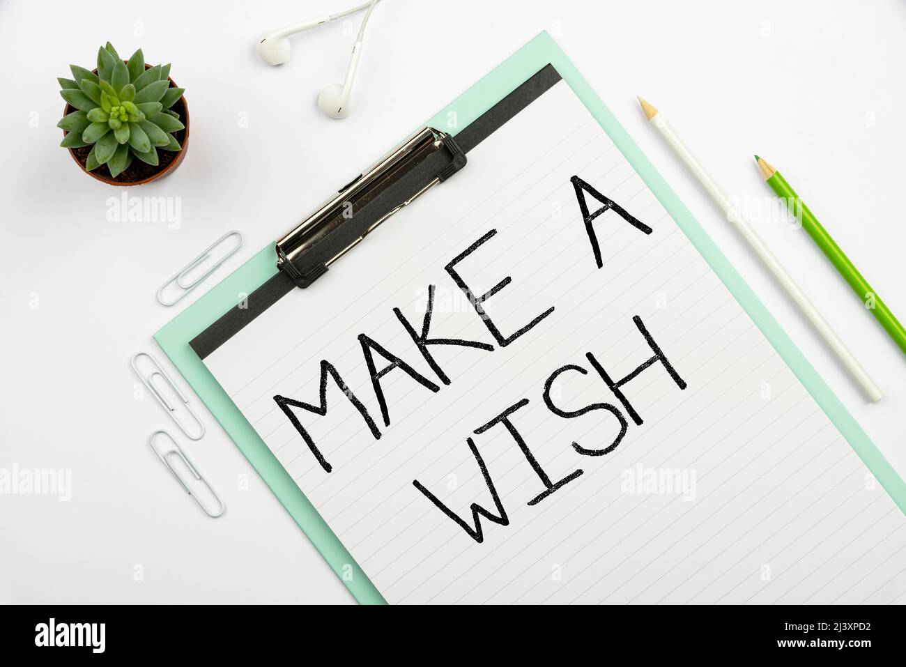 Text showing inspiration Make A Wish. Concept meaning To have dreams ...