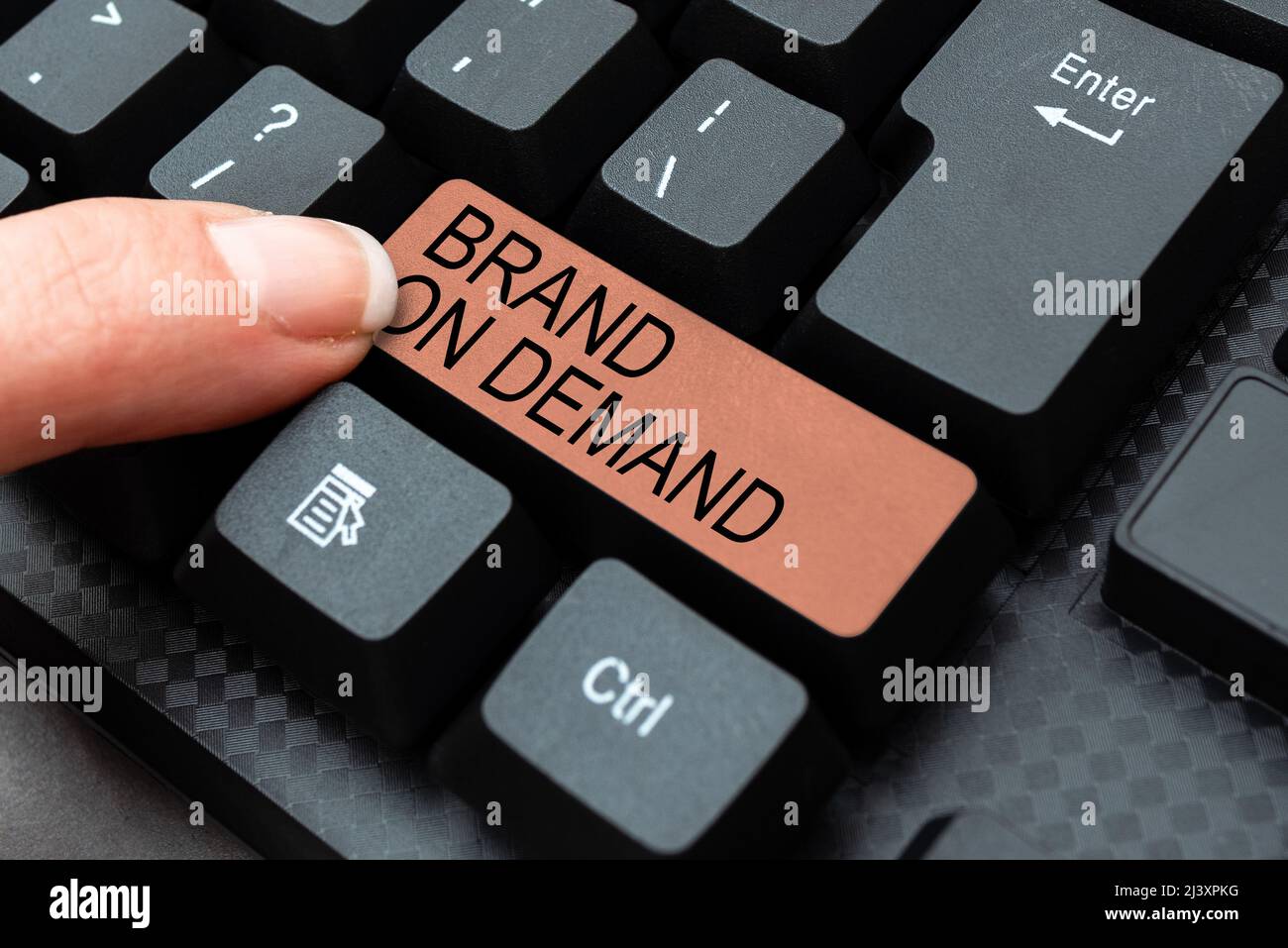 Sign displaying Brand On Demand. Word for Products or services with ...