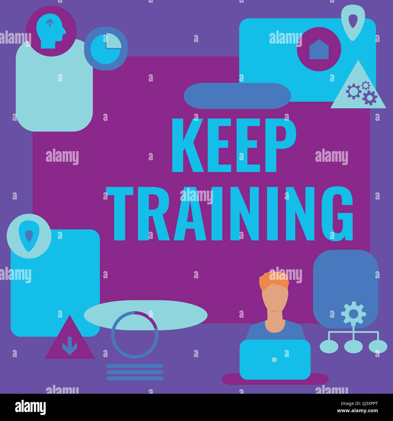Text caption presenting Keep Training. Business approach Grounding ...