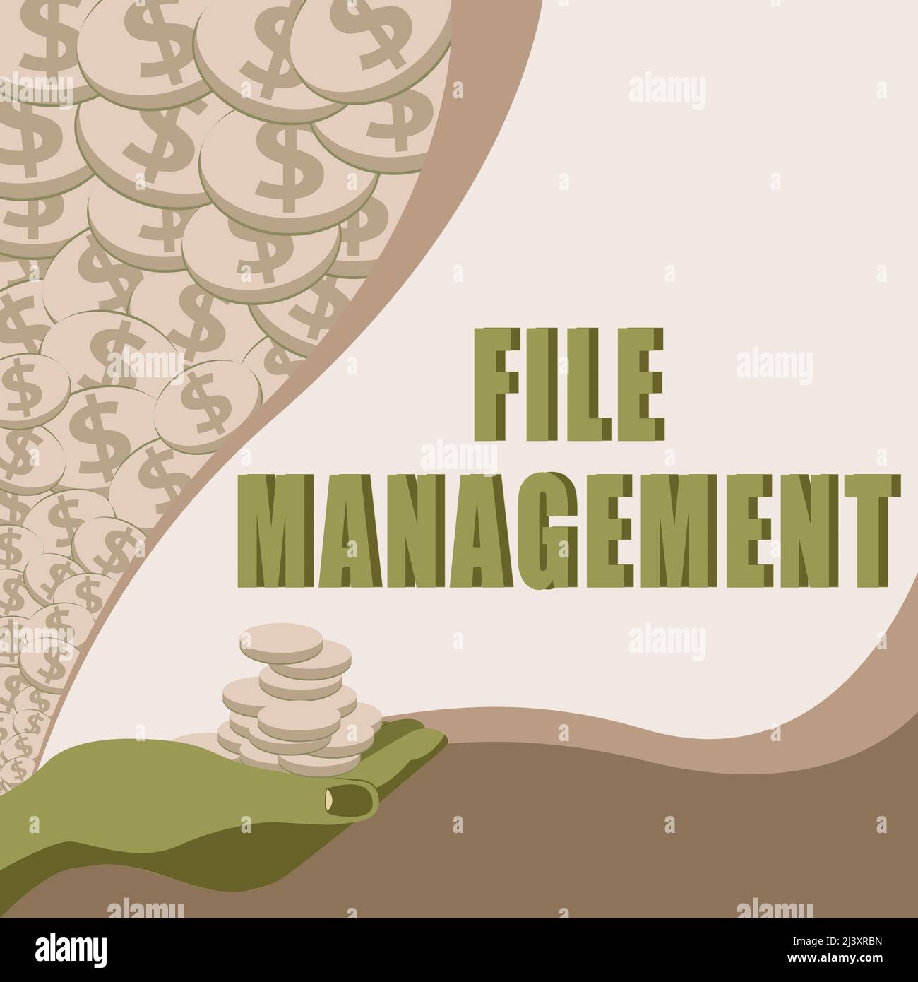 Hand writing sign File Management. Concept meaning computer program ...