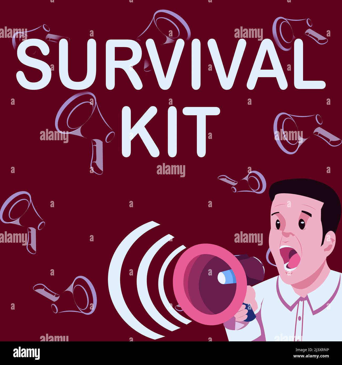 Inspiration showing sign Survival Kit. Word Written on Emergency ...